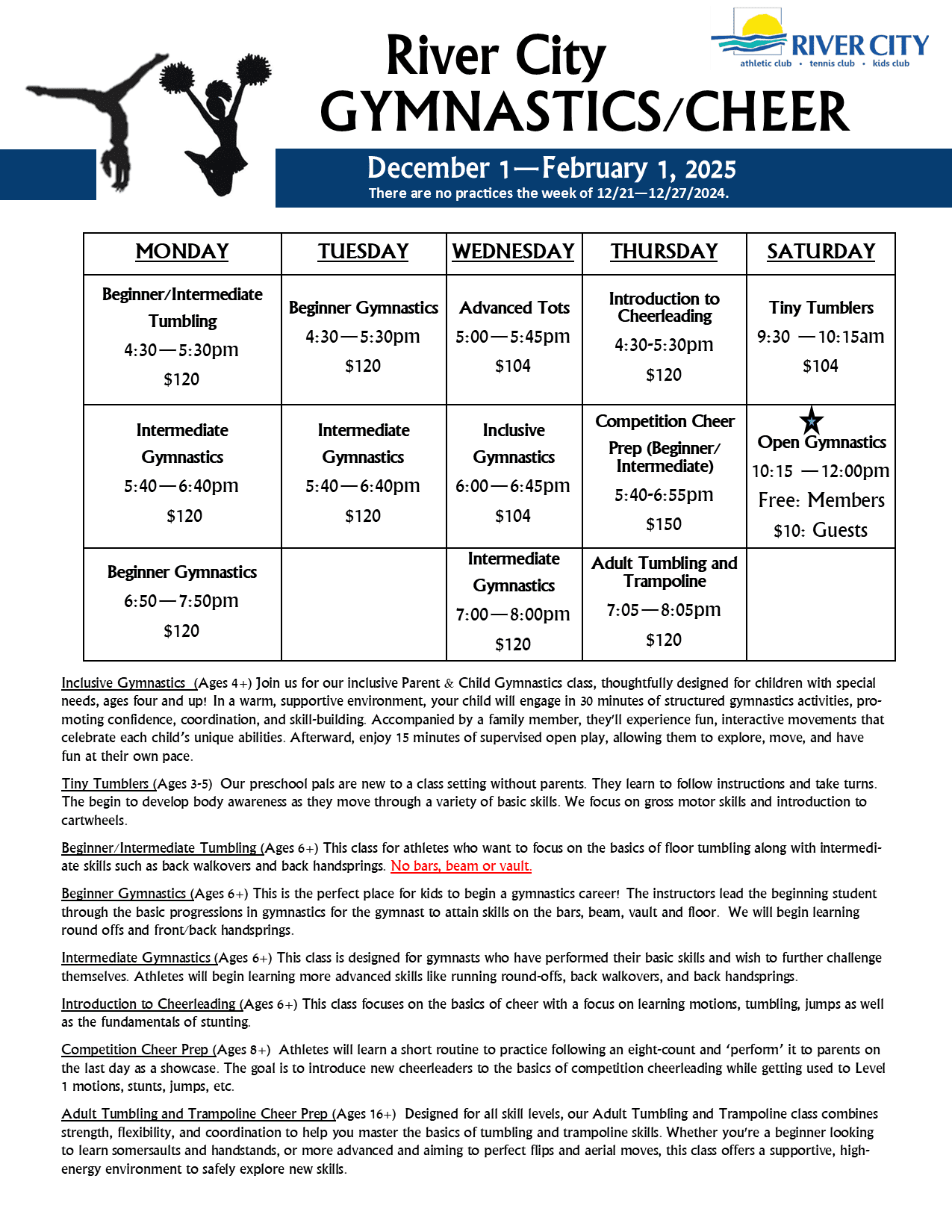 Cheerleading Classes in Peoria | River City Cheer Program